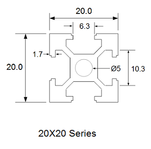 Aluminium Profiles - 20X20 Series Slot 6 [2020-S6] - S$1.50 : Buy ...